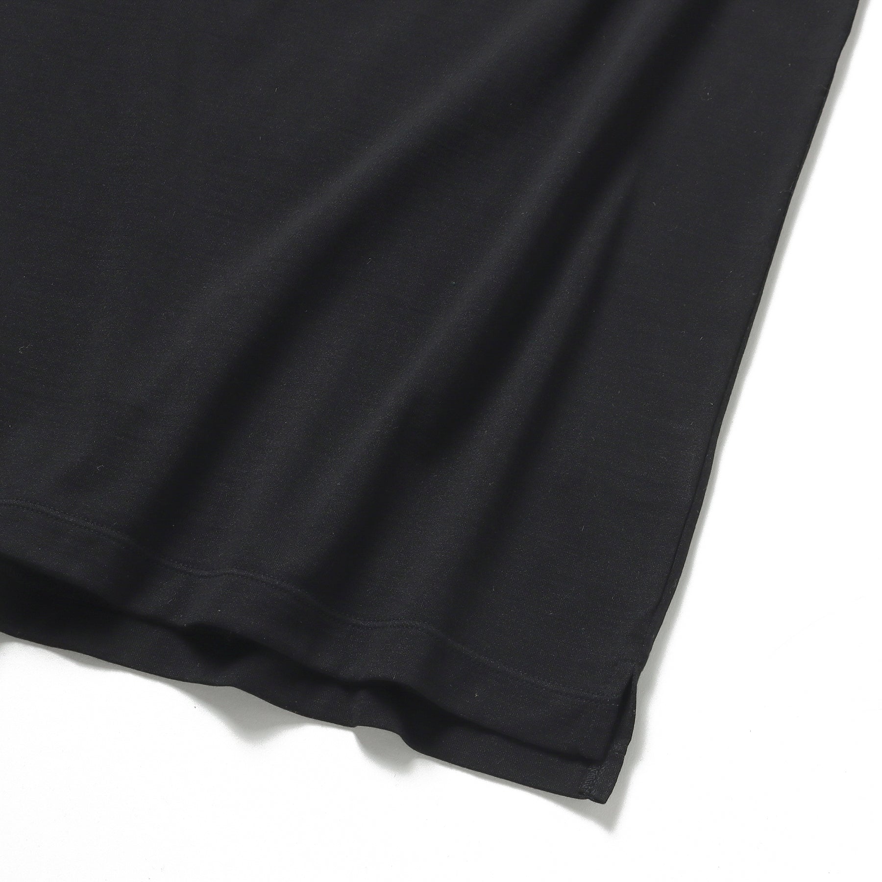 nomiamo（ノミアモ）ウォッシャブルシルク クルーネックTシャツ ブラック【MASTERPLAN（マスタープラン）】