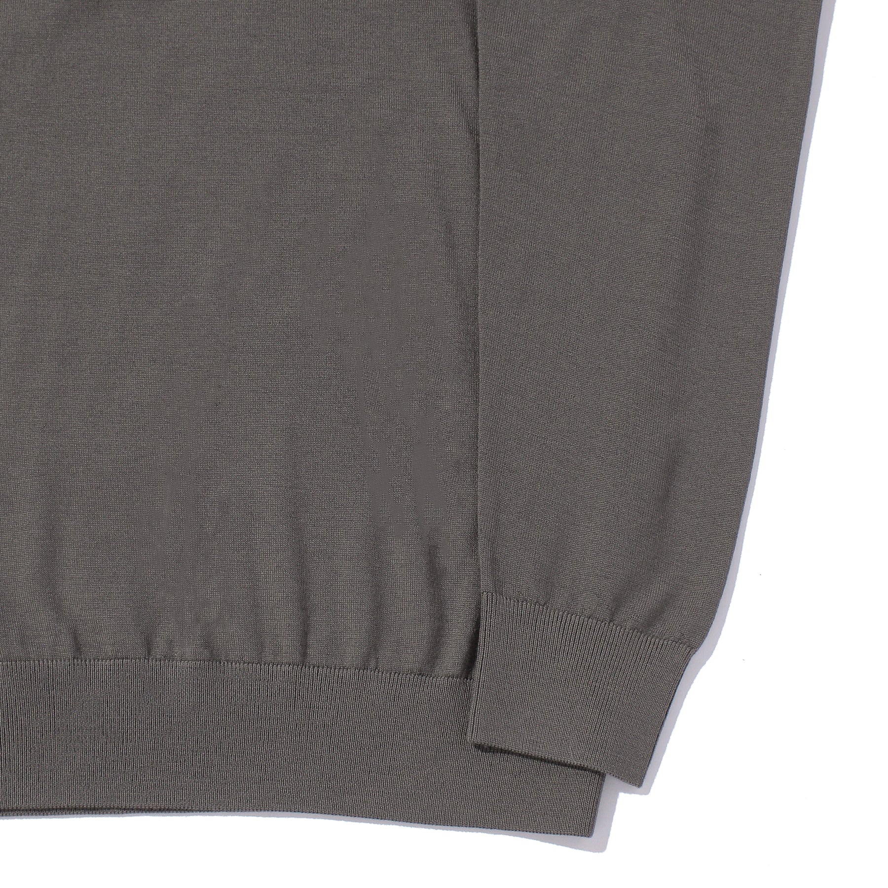 nomiamo（ノミアモ）33ゲージウールクルーネックニット ストーングレー【MASTERPLAN（マスタープラン）】