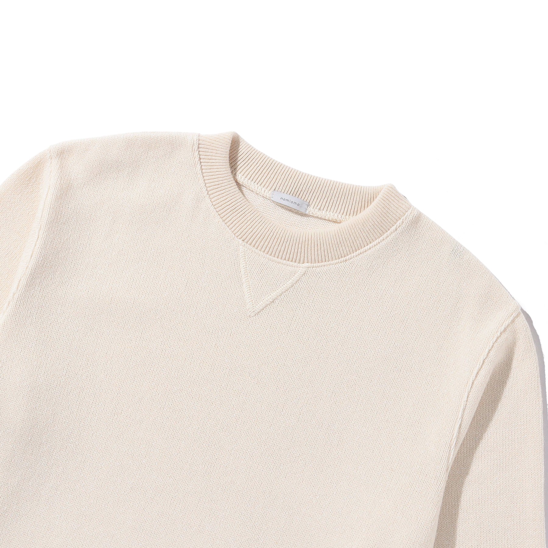 nomiamo（ノミアモ）カシミヤコットンバニゼ ニットスウェット オフホワイト【MASTERPLAN（マスタープラン）】