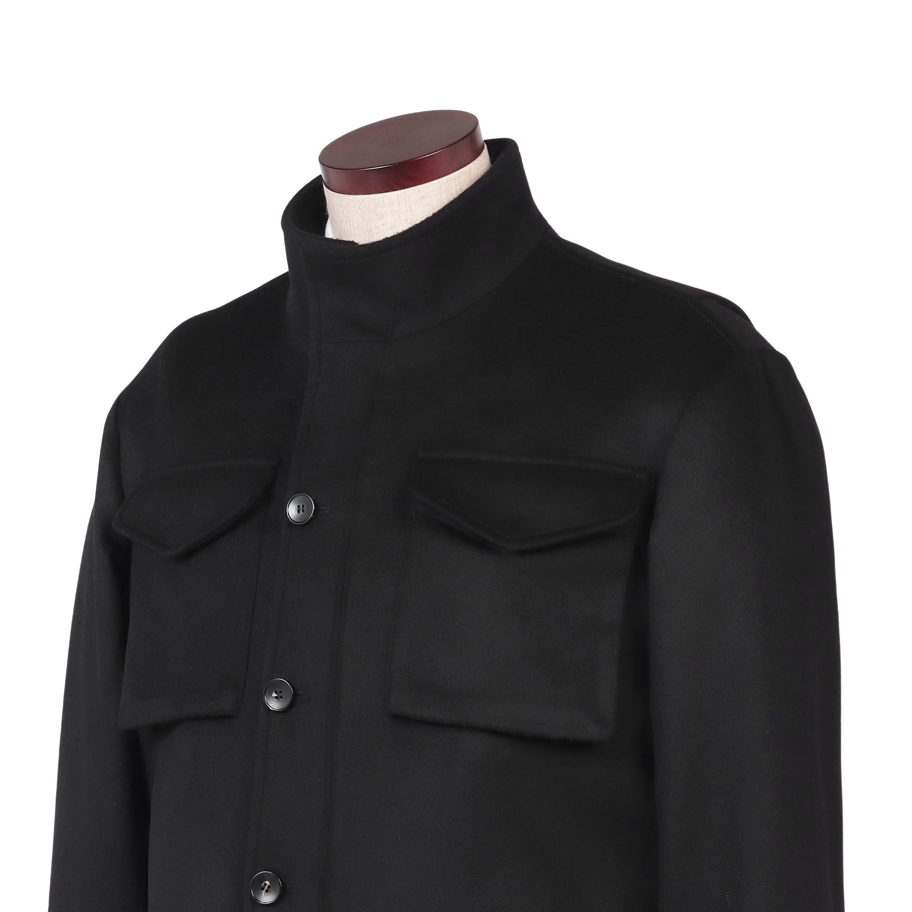 Finjack（フィンジャック）カシミヤM-65フィールドジャケット ブラック【MASTERPLAN（マスタープラン）】