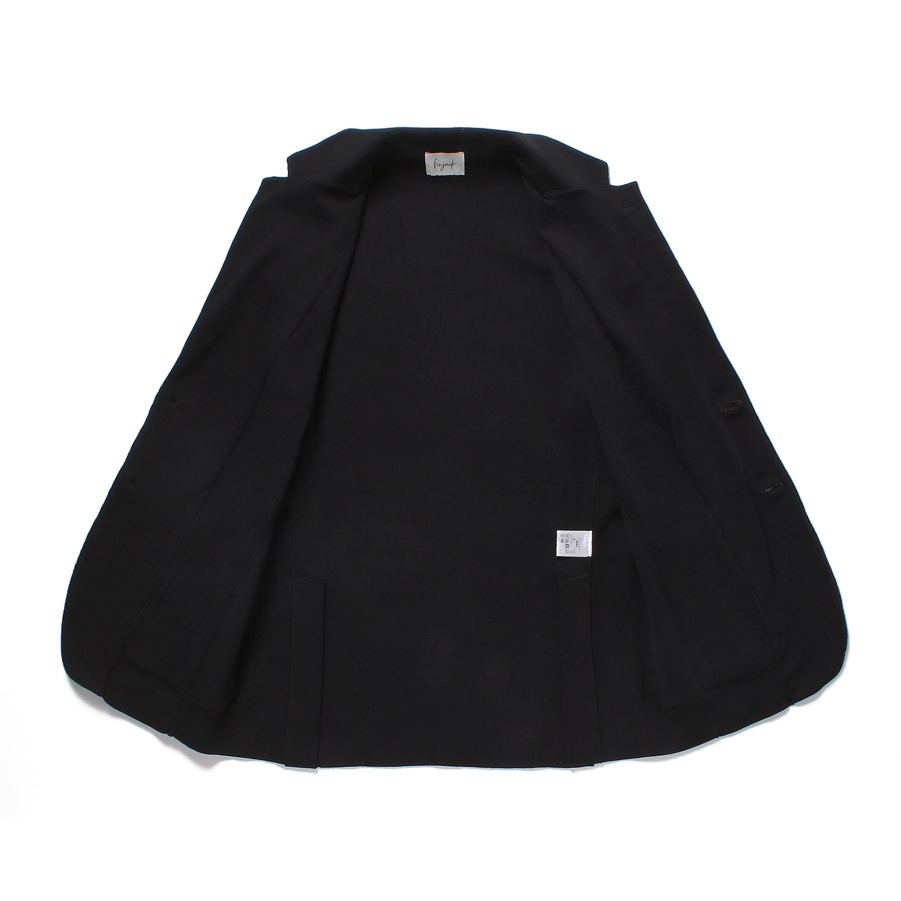 Finjack（フィンジャック）コットンストレッチ ニットテーラードジャケット ブラック【MASTERPLAN（マスタープラン）】