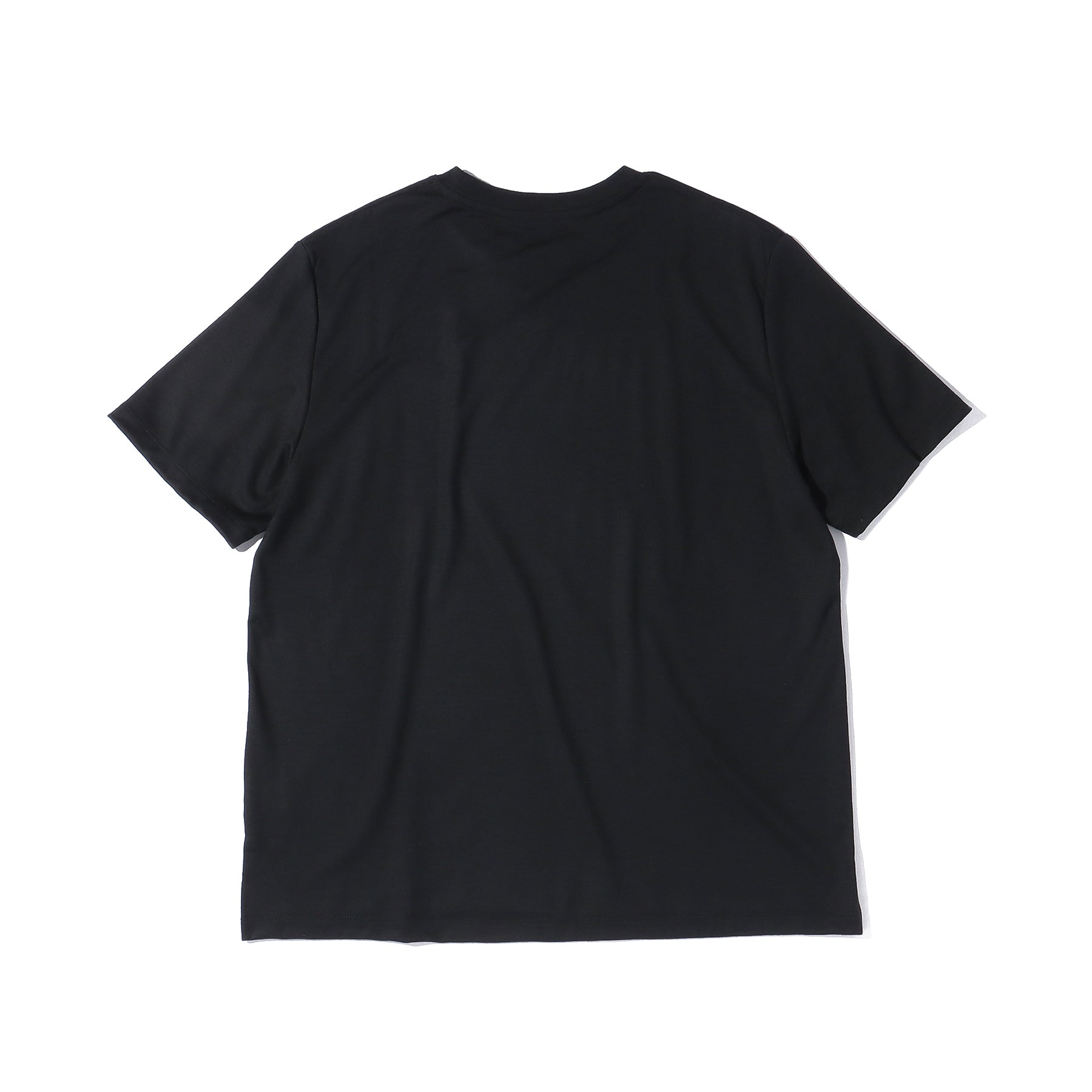 nomiamo（ノミアモ）ウォッシャブルウールクルーネックTシャツ ブラック【MASTERPLAN（マスタープラン）】