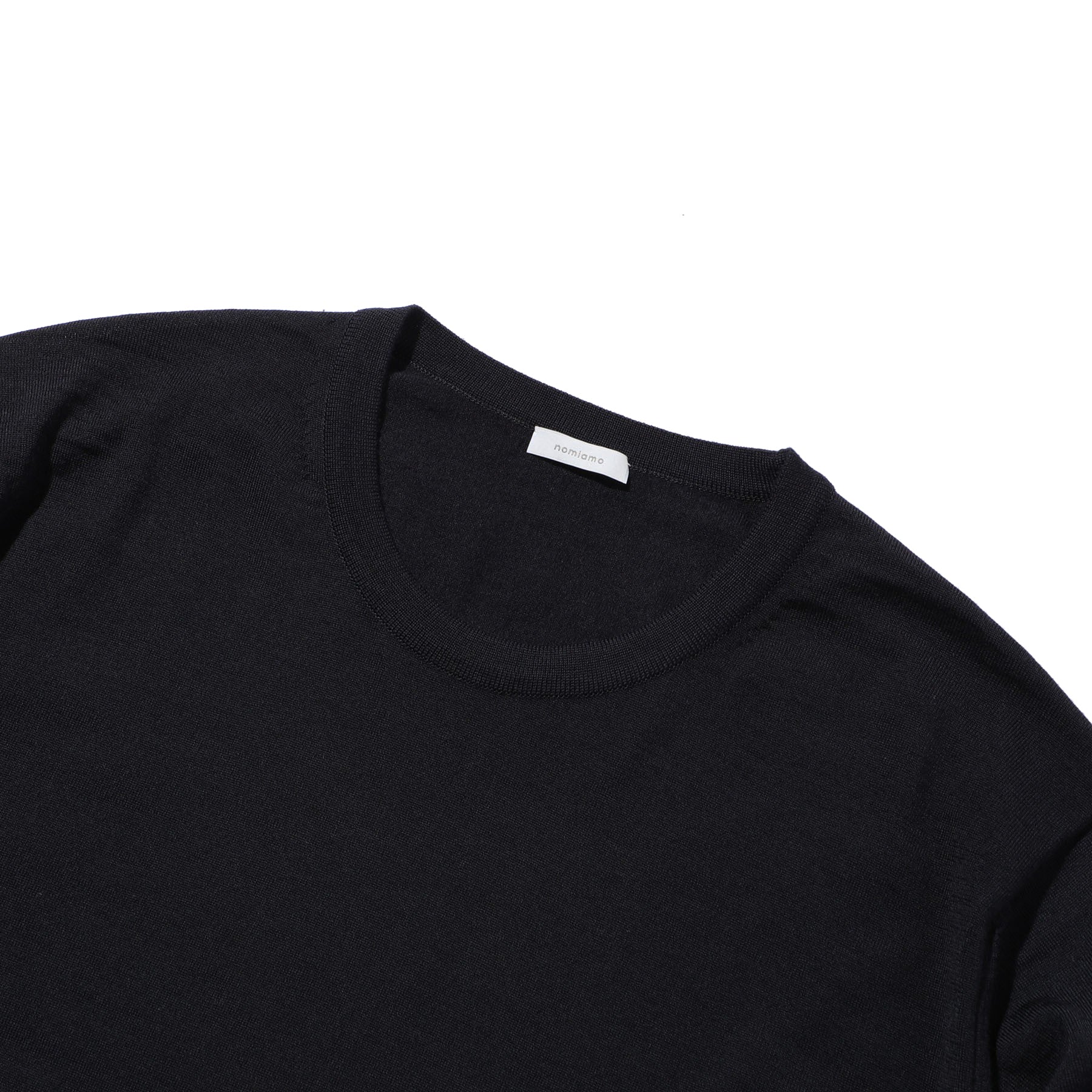 nomiamo（ノミアモ）33ゲージウールクルーネックニット ネイビー【MASTERPLAN（マスタープラン）】