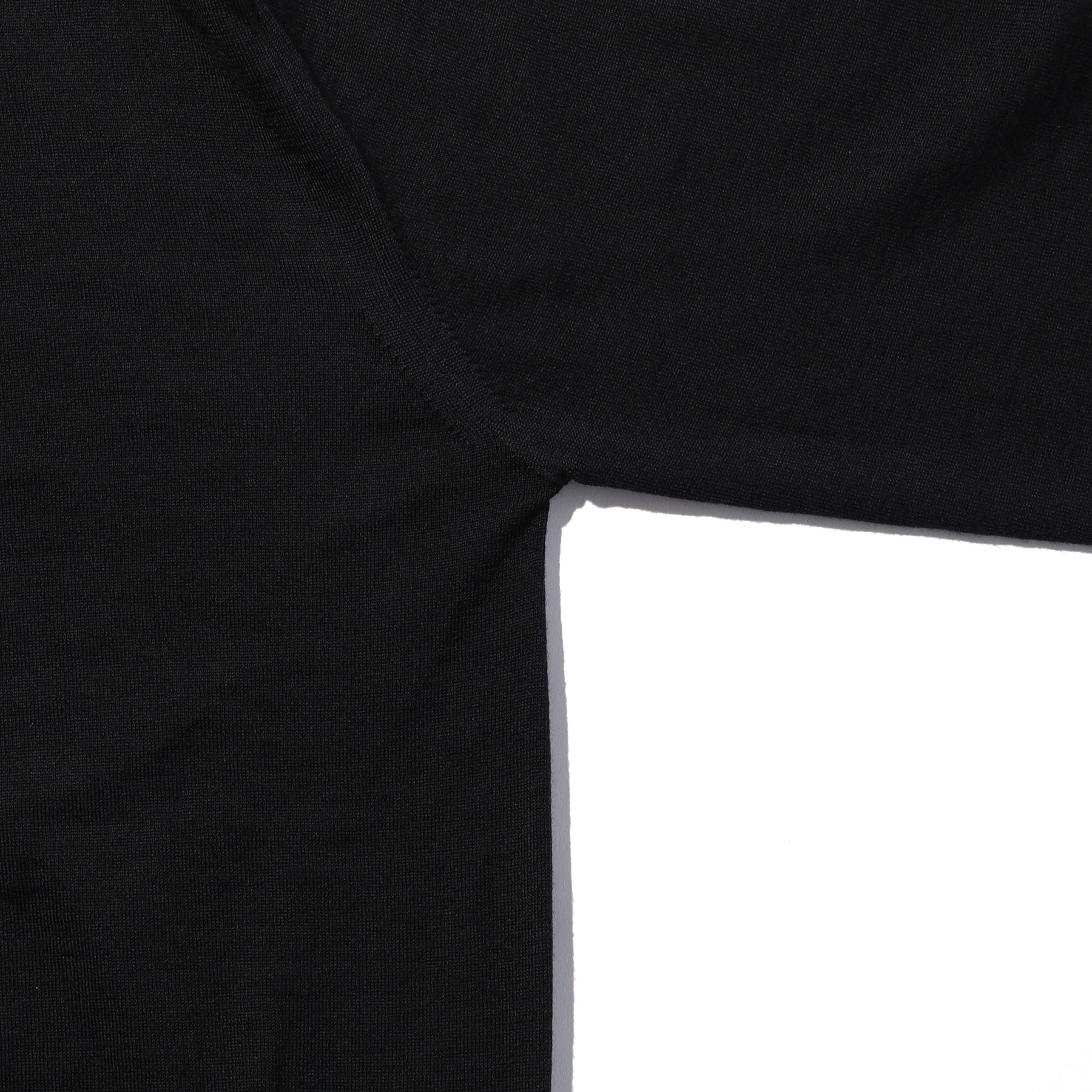 nomiamo（ノミアモ）33ゲージウールクルーネックニット ブラック【MASTERPLAN（マスタープラン）】